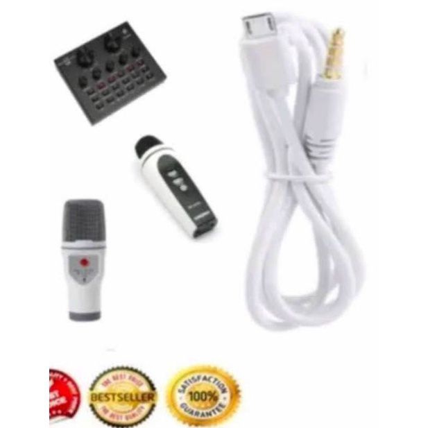 Jual Kabel Soundcard V8 Kabel Mic To Micro Usb 75 CM | Shopee Indonesia