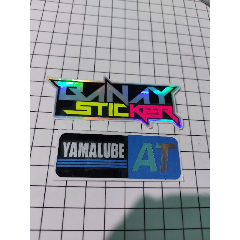 Jual STICKER YAMALUBE AT MERAH BIRU PRINCUTT | Shopee Indonesia
