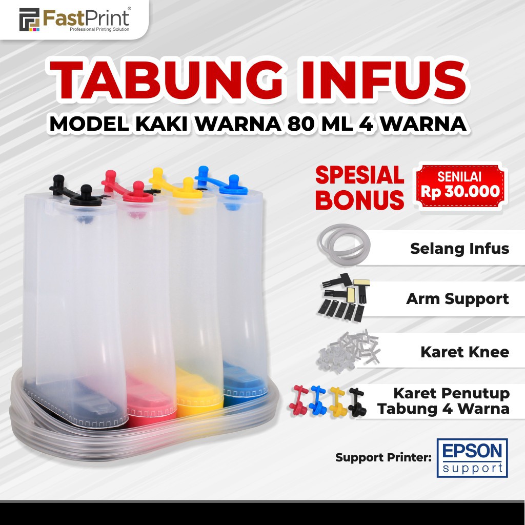 Jual Tabung 80ML Ink Tank CISS Infus Modifikasi Model Plastik Kaki ...
