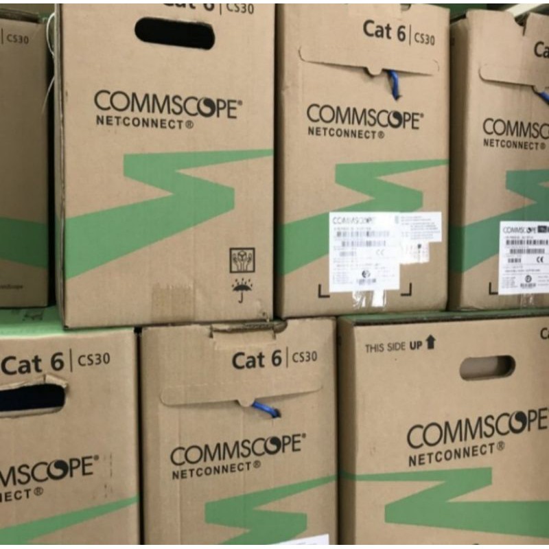 Jual Kabel LAN UTP CAT 6 1Roll 305 Meter Kabel UTP CAT6 AMP Commscope ...
