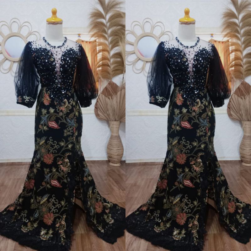 Jual Kebaya batik modern lengan balon / baju singer penyanyi sinden ...