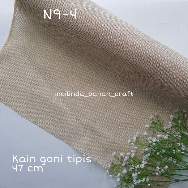 Jual 1 yard Kode N9-4 Kain goni serat halus tipis Kain burlap halus ...