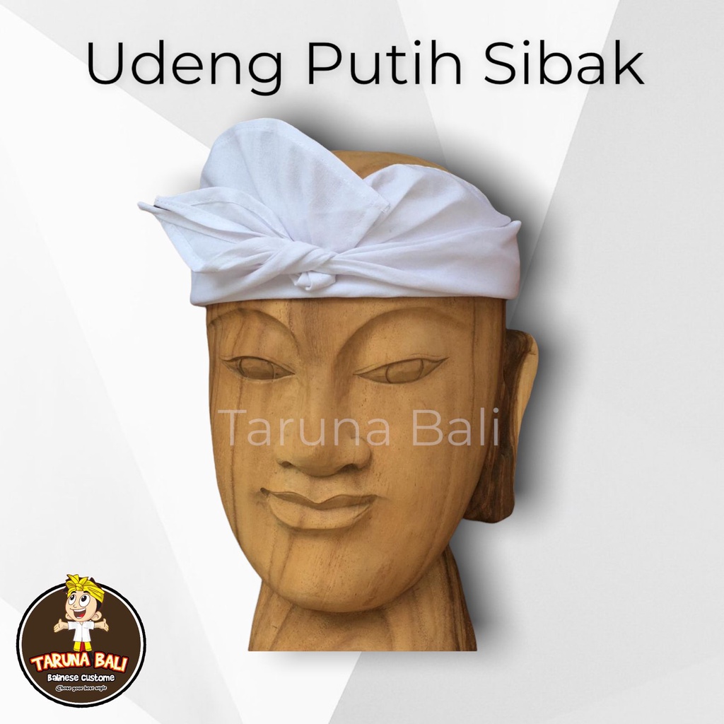 Jual Udeng Putih Polos Sibak | Udeng Putih Setengah Jadi | Shopee Indonesia