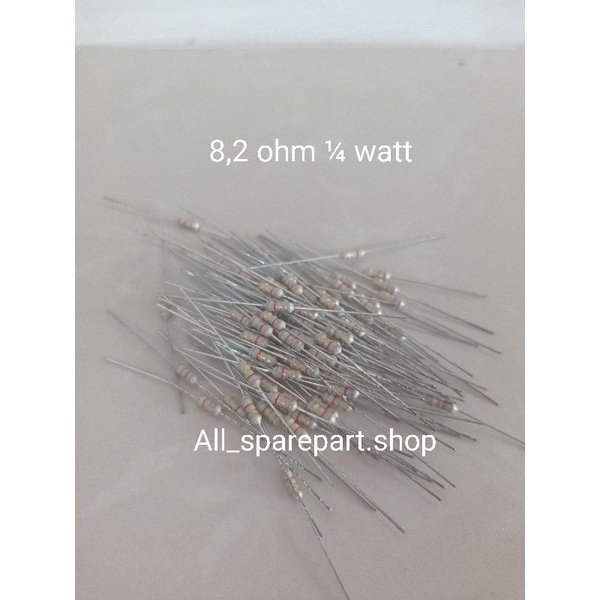 Jual Resistor 8,2ohm 1/4 watt 10pcs | Shopee Indonesia