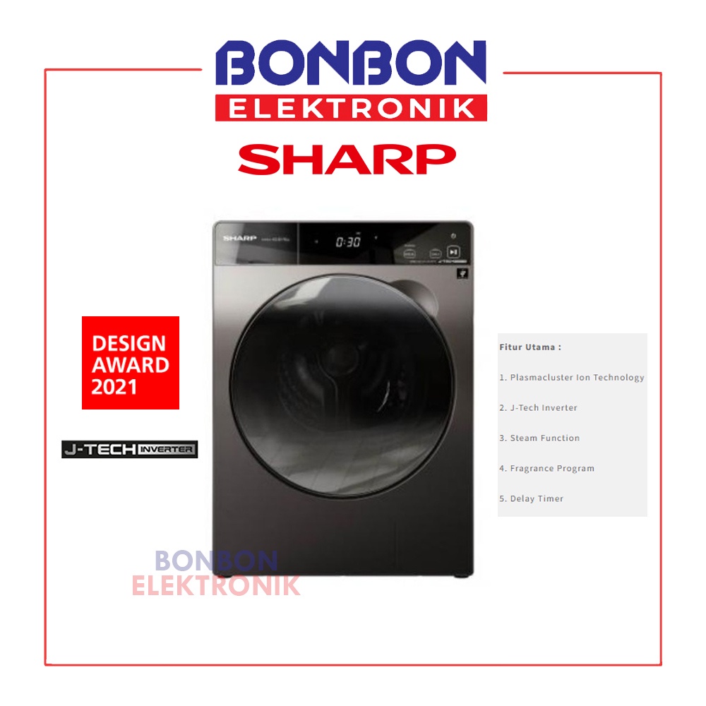 Jual Sharp Mesin Cuci Front Loading K-Pro 10.5KG ES-FL1410DPX 10.5 KG ...