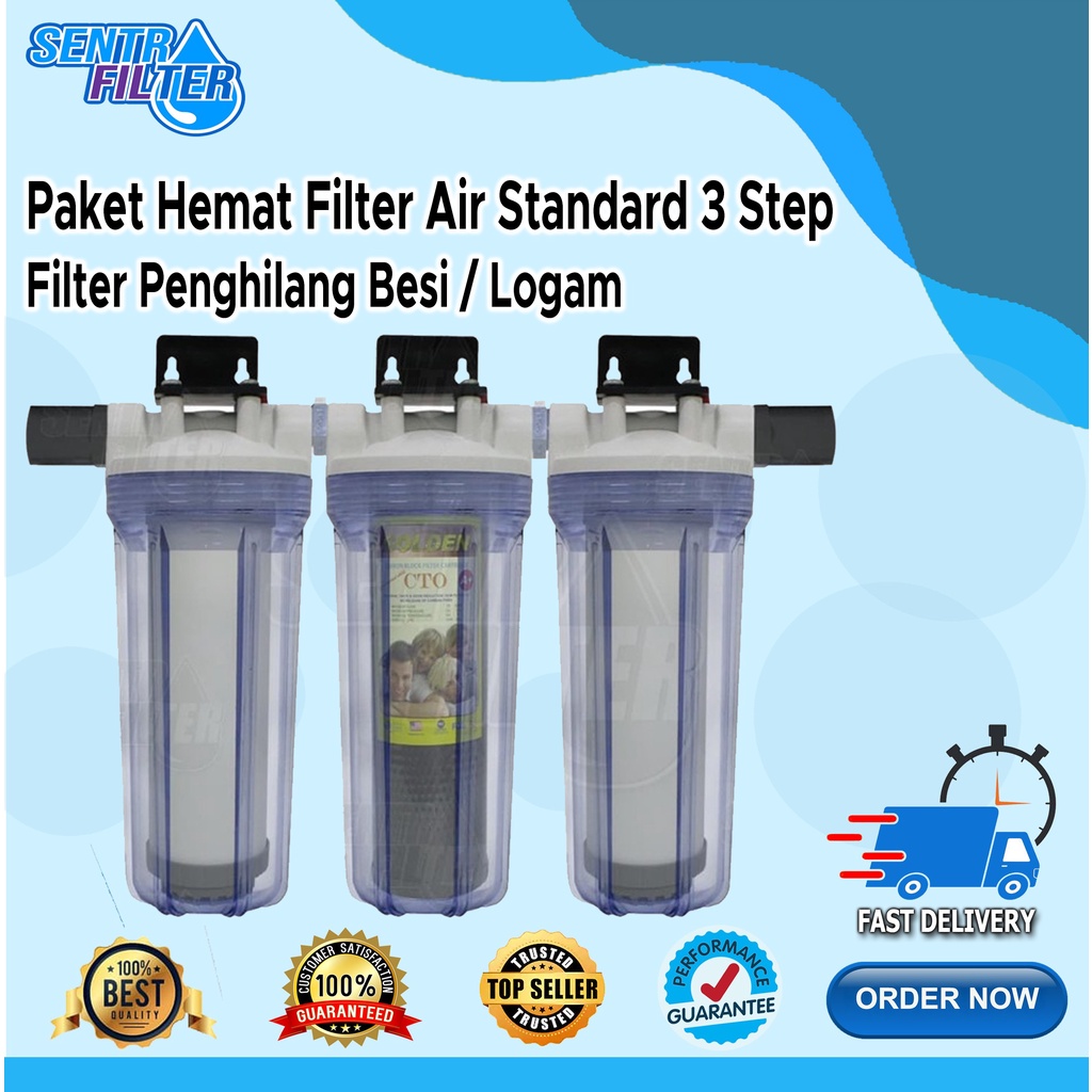 Jual Filter Air - Paket Hemat Filter Air Standard 3 Step Untuk Filter ...