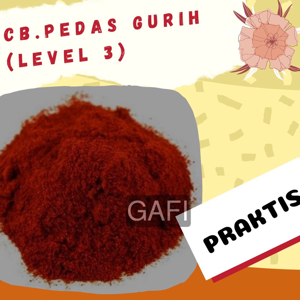 Jual Cabe Bubuk Pedas Gurih Level 3 1Kg Bubuk Cabe Pedas Gurih Level 3 ...