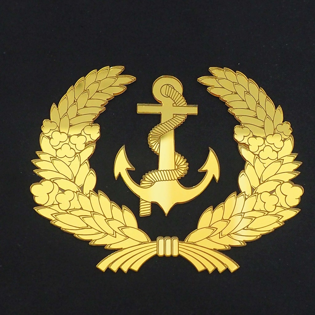 Jual Logo TNI AL Jalesveva Jayamahe Akrilik Gold /Akrilik Mahar ...