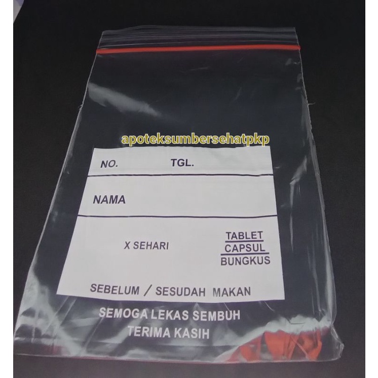 Jual plastik klip obat plastik zipper ziplock indotik ukuran 7x10 cm ...