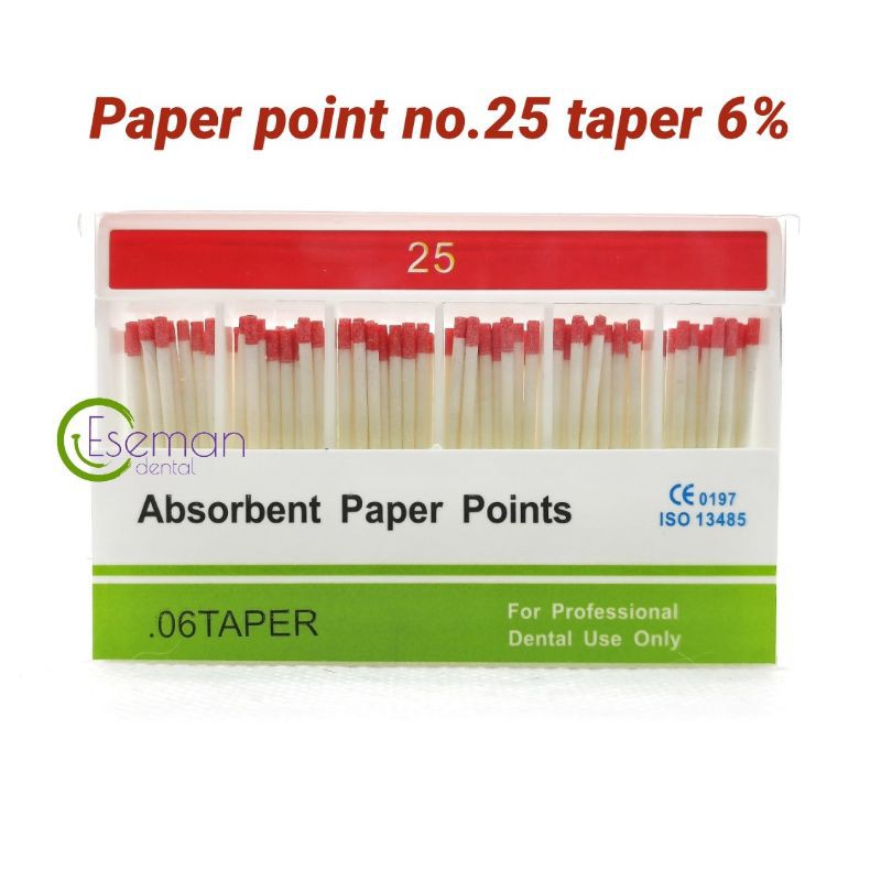 Jual Paper Point 25 06 Absorbent Point 25/.06 nomor 25 taper 6% 0.06 ...