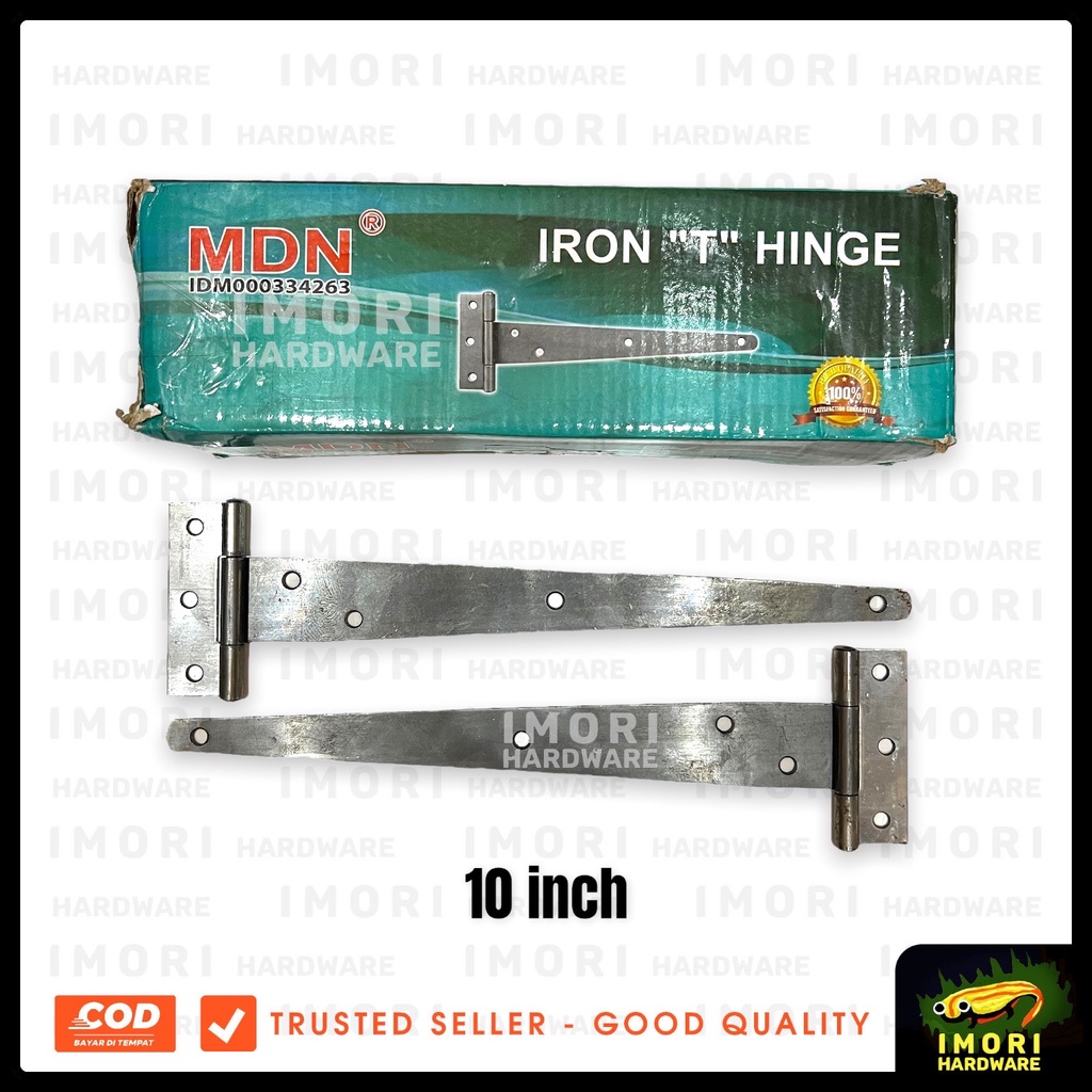 Jual MDN Engsel T 6 8 10 12 inch Hinge Besi Pintu Gudang Garasi ...
