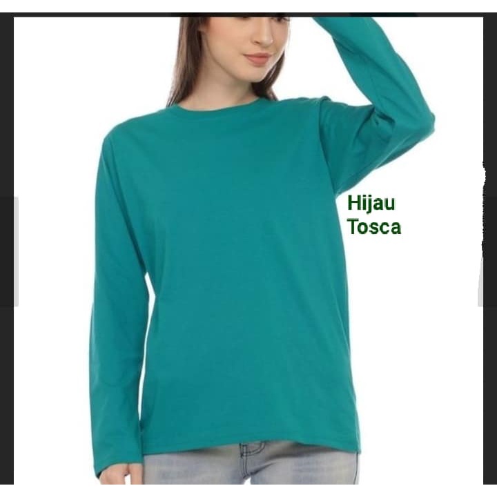 Jual Kaos Polos Panjang Wanita HIJAU Tosca - Kaos Polos Tosca Lengan ... Jual Kaos Polos Panjang Wanita HIJAU Tosca - Kaos Polos Tosca Lengan ...