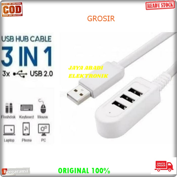 Jual J222 ORIGINAL USB HUB 3 PORT SAMBUNGAN ALAT PENAMBAH CABANG ...