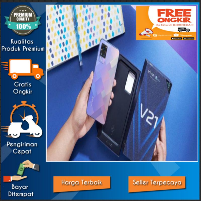 Jual Vivo V21 128GB 44mp Ois super night selfie | Shopee Indonesia