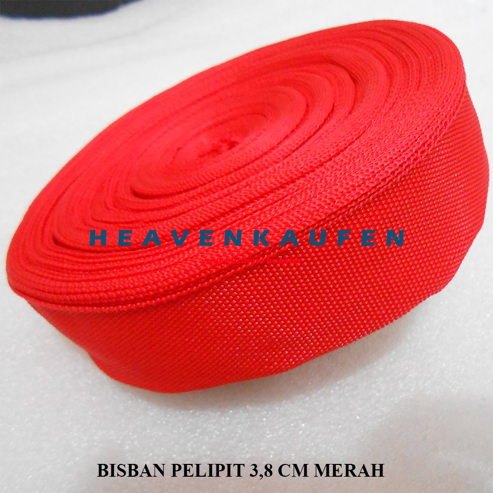 Jual Bisban Pelipit / Webbing PCR Warna Merah Lebar 3,8 cm Harga Per ...