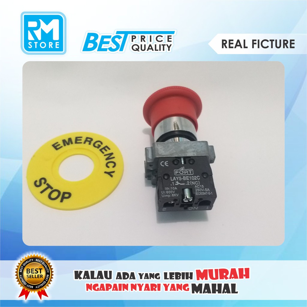 Jual RMSTORE - EMERGENCY STOP PUSH BUTTON LOCK / TOMBOL EMERGENCY ...