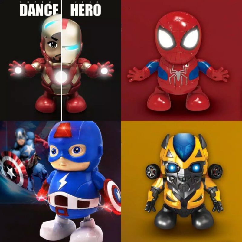Jual Mainan Robot Avengers Super Hero Smart Dance Robot With Music and ...