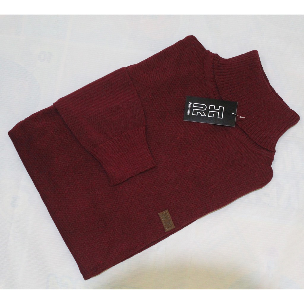 Jual Baju rajut kerah tinggi/sweater rajut turtleneck pria/switer ...
