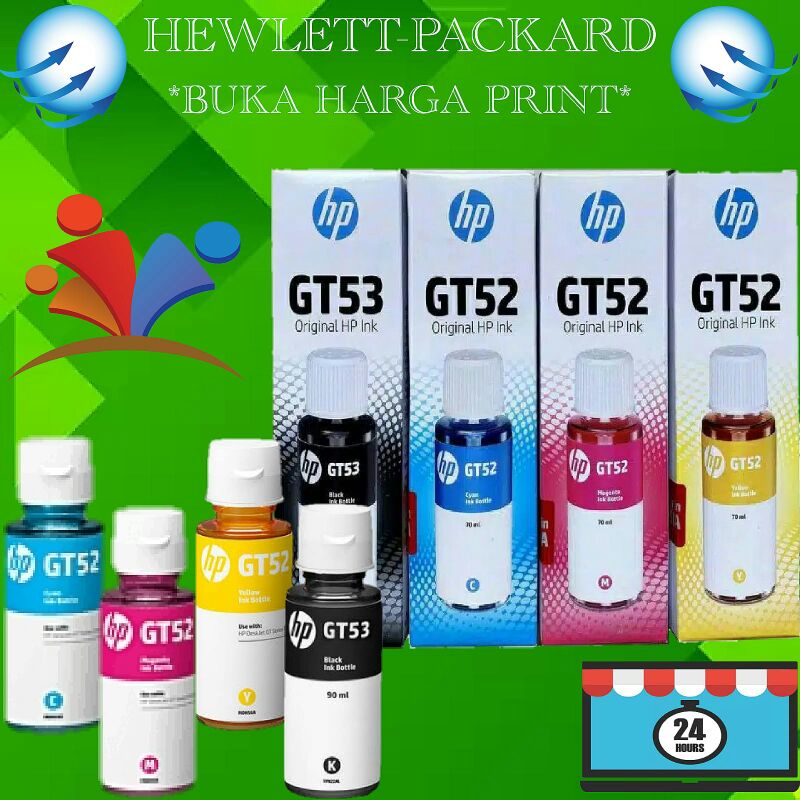 Jual Tinta Printer Hp Original GT 53 (black) / GT 52 (colour) | Shopee ...