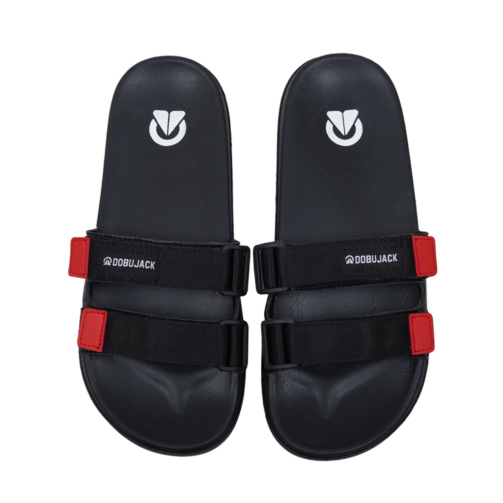Jual Dobujack Chappal Black Sandals | Shopee Indonesia