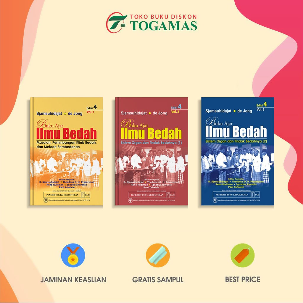 Jual Paket Buku Ajar Ilmu Bedah Edisi 4 (Vol. 1 - 3) - de Jong | Shopee Indonesia