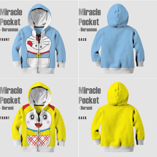 Jual Jaket Anak Doraemon Dorami Miracle Pocket Bahan Halus Lembut Tebal ...