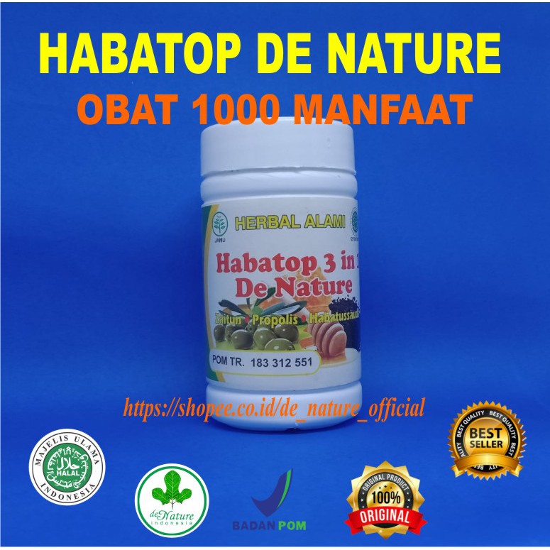 Jual Obat Habatop 3 in 1 De Nature Obat Alami 1000 Manfaat | Shopee ...