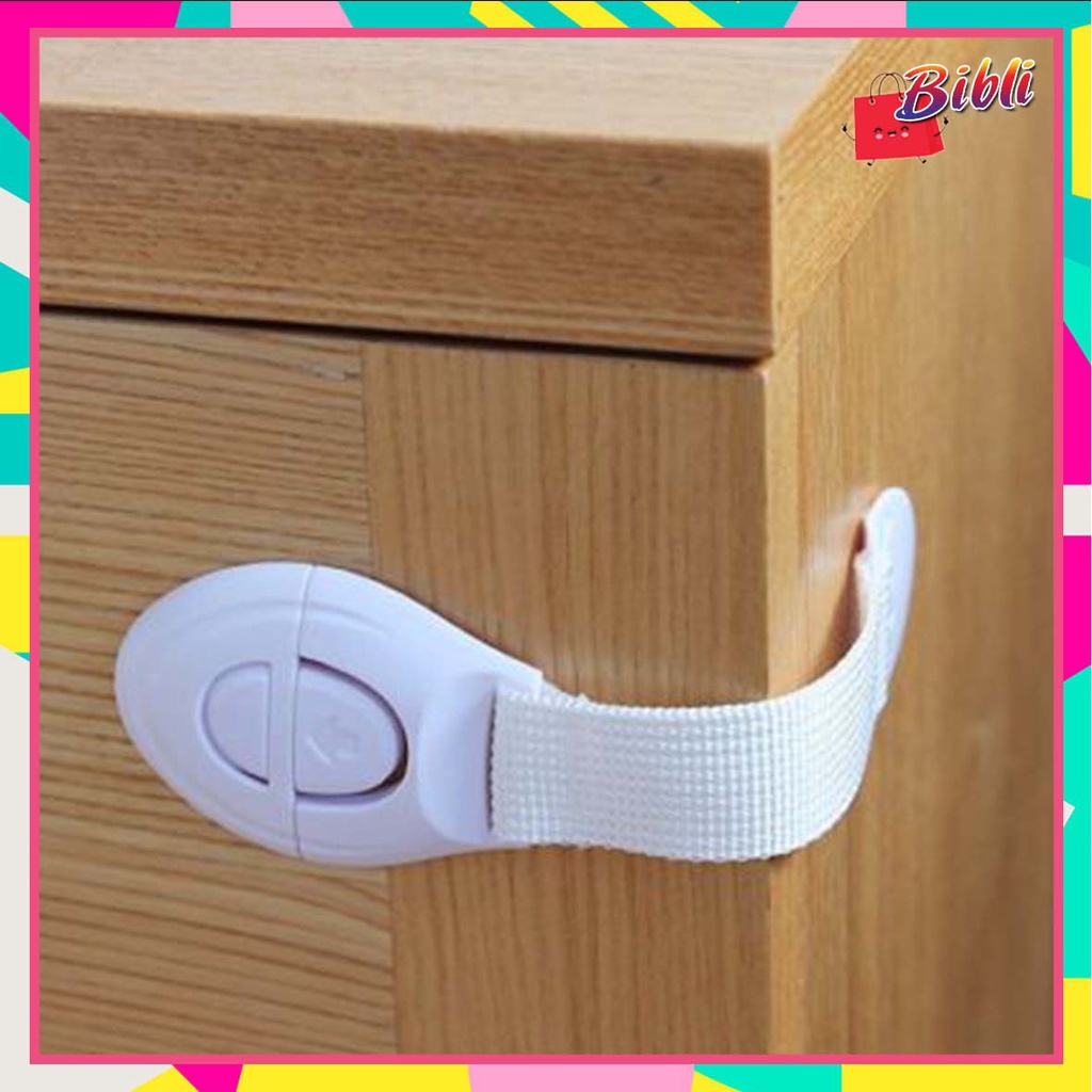 Jual Alat Pengunci Lemari Kulkas Kabinet Pengait Laci Belt Serbaguna 𝘽𝘽 ...