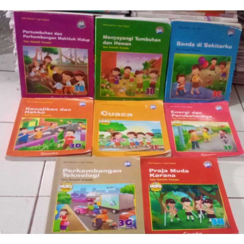 Jual Tematik Terpadu 3 ABCDEFGH Kelas 3 SD/MI K13 REVISI QUADRA | Shopee Indonesia