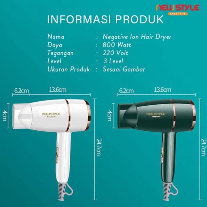 Jual Hair Dryer 800W A04 Hair Quickly Dry Pengering Rambut Daya Tinggi ...