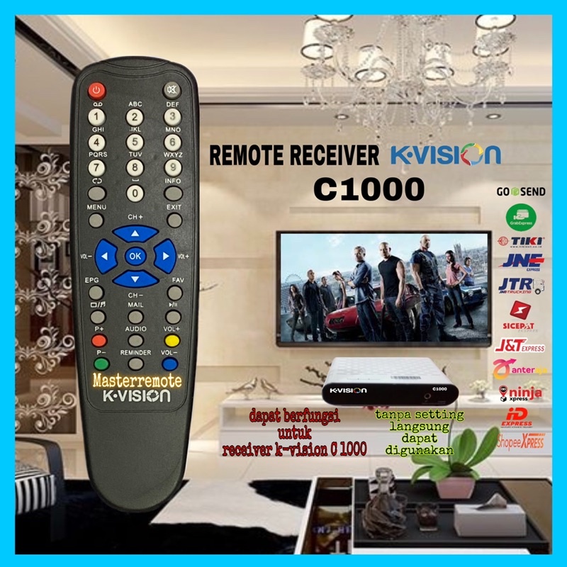 Jual REMOT REMOTE KVISION C1000/KVISION BROMO C1000 (HITAM) | Shopee ...