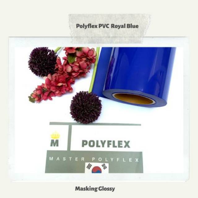 Jual Polyflex Masterflex PVC Korea Royal Blue meteran Termurah | Shopee ...