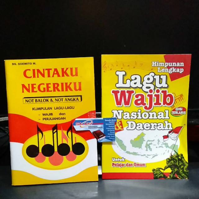 Jual CINTAKU NEGERIKU KUMPULAN LAGU WAJIB NASIONAL DAERAH NOT BALOK NOT ...