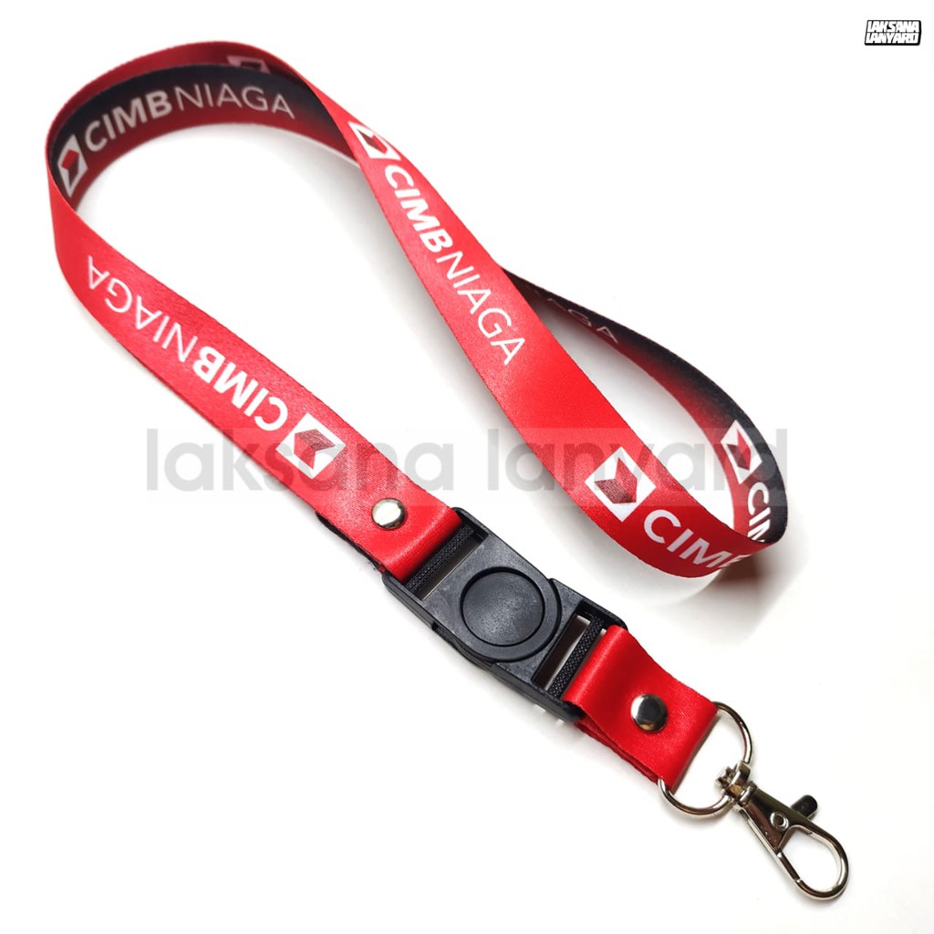 Jual Lanyard Tali ID Card BANK CIMB NIAGA PRINTING | Shopee Indonesia