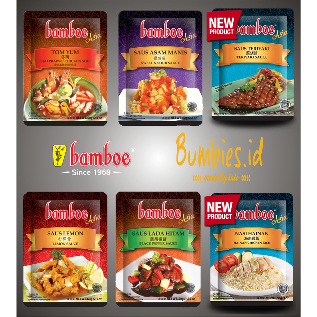 Jual Bumbu Bamboe Asia 6 Varian Rasa | Bumbu Dapur | Bumbu Instan ...