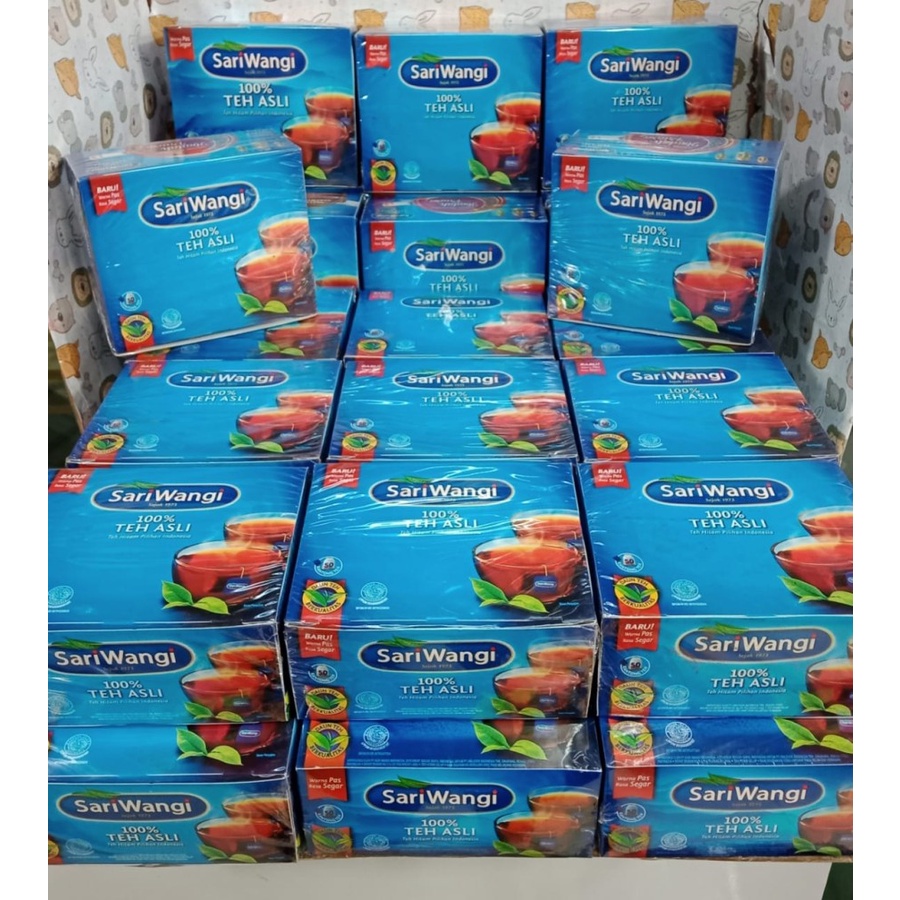 Jual Teh Sariwangi Celup isi 30 50 100 kantong kotak sari wangi ...