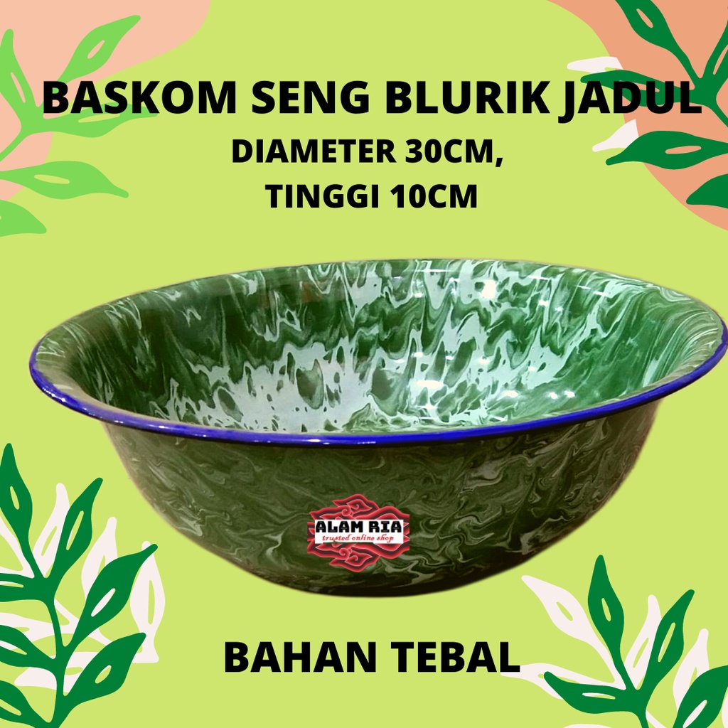 Jual BASKOM SENG BLURIK JADUL 30CM / BASKOM SENG /BASKOM ANTIK VINTAGE ...