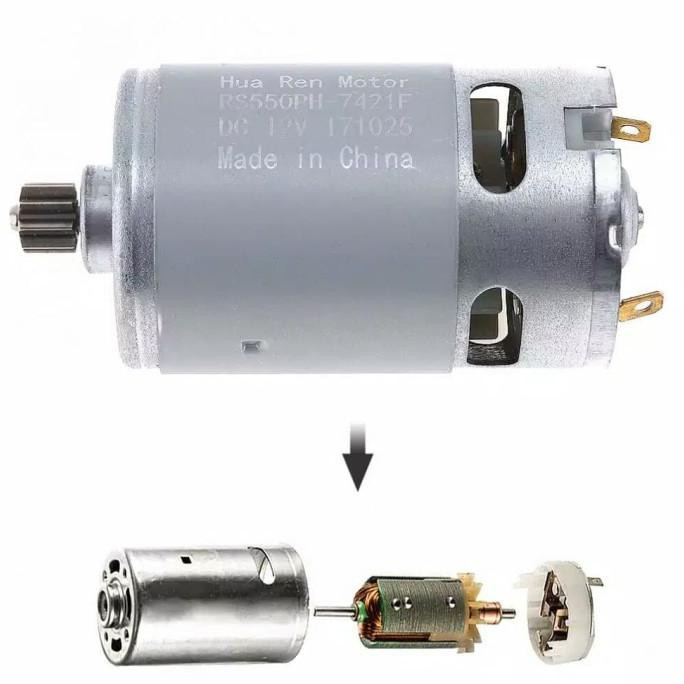 Jual Dinamo 12V 13500 RPM DC Motor Bor Cordless dengan Gear | Shopee ...