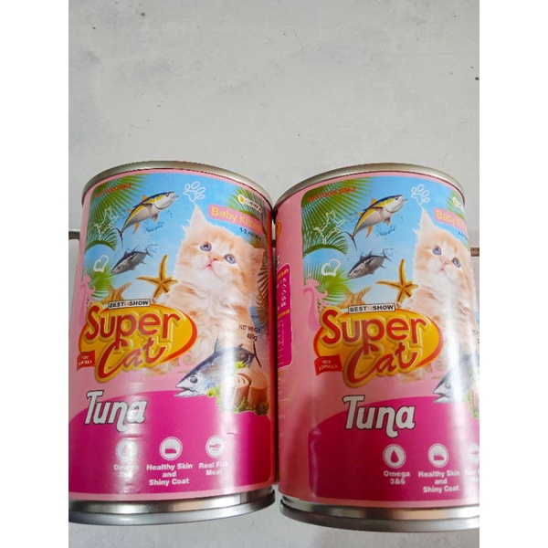 Jual Super Cat kaleng 400g Baby kitten Tuna | Shopee Indonesia
