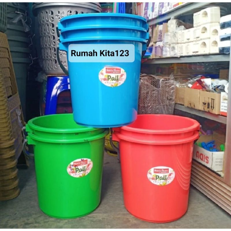 Jual Ember Plastik Basic home Lion Star Ukuran 15L dan 10L 4GL 6GL ...
