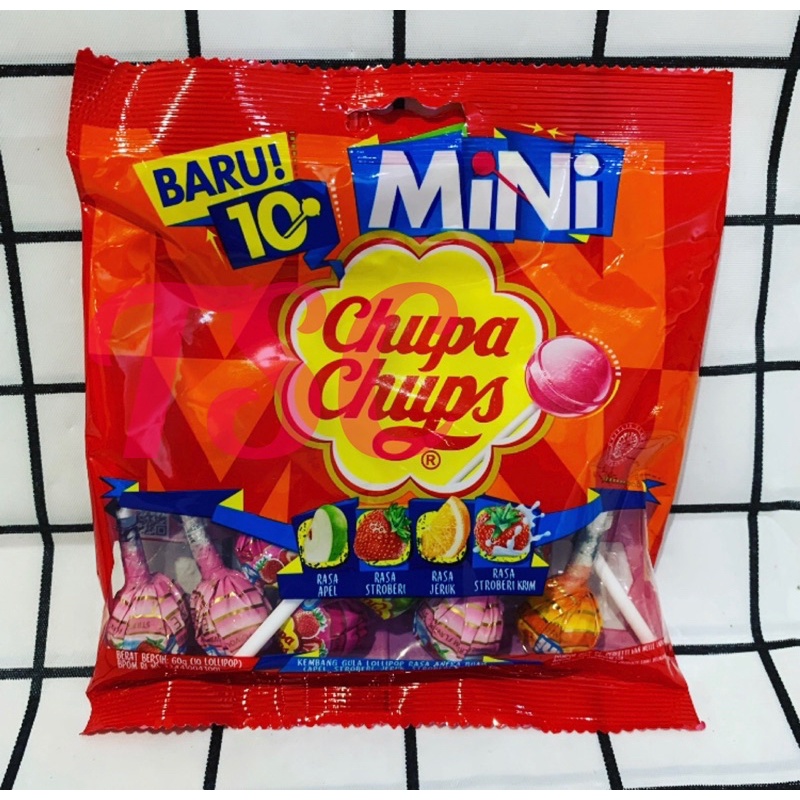 Jual Chupa Chups Mini Lollipops / 10 lollipop 60gr/Kembang gula ...