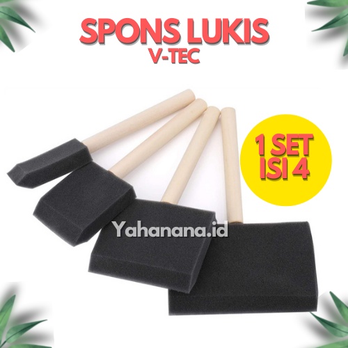 Jual FOAM BRUSH KOTAK/SPONS LUKIS / SPONGE LUKIS / KUAS SPONS V-TEC ...