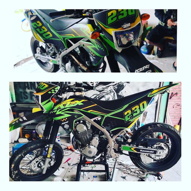 Jual decal klx 230 keren decal klx 230 simpel decal klx 230 gold decal ...
