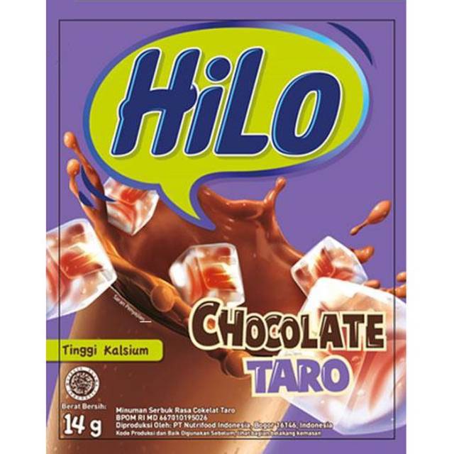 Jual Hilo Chocolate Taro Sachet Minuman Cokelat 14g | Shopee Indonesia