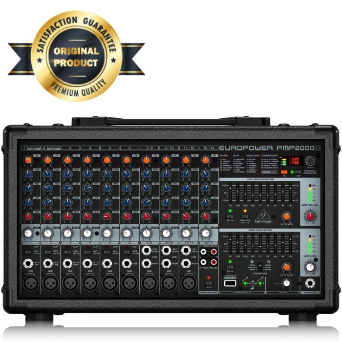 Jual Power Mixer Behringer PMP 2000 D PMP2000D PMP-2000D Original ...