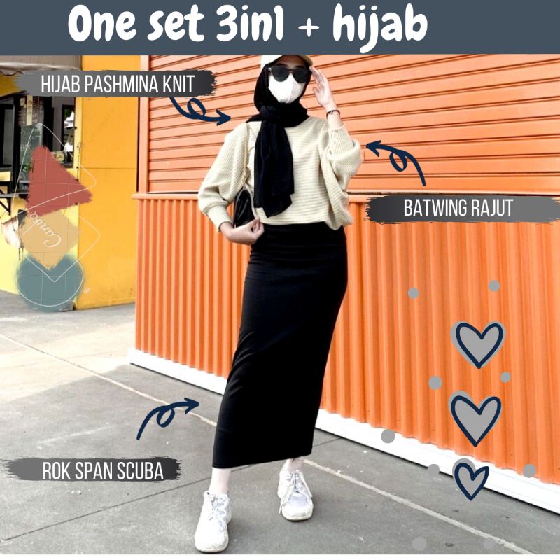 Jual Setelan Nayra - One Set 3in1 Dress Wanita - Ootd Setelan Wanita ...