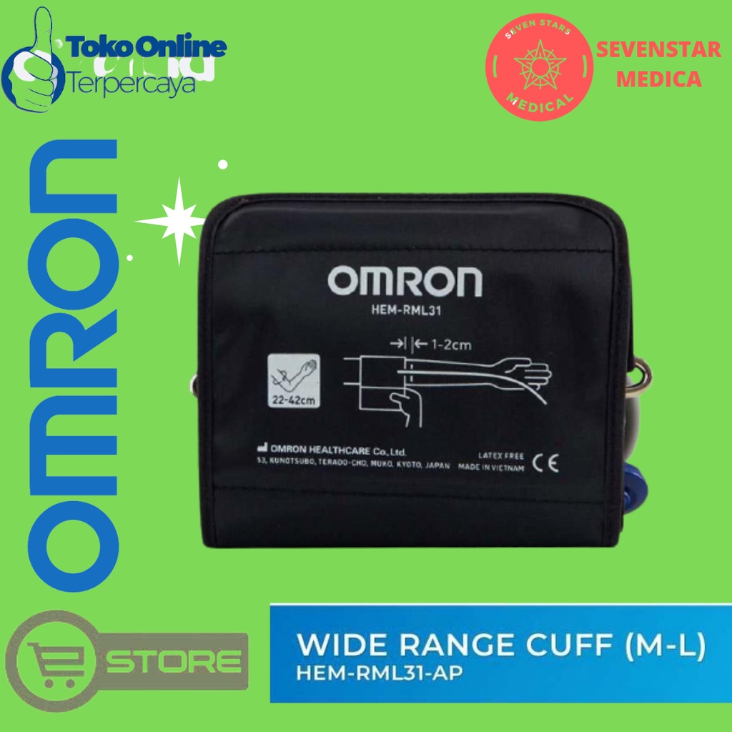 Jual Manset Omron Jumbo Universal / Manset Tensi Omron / M FIT TO L ...