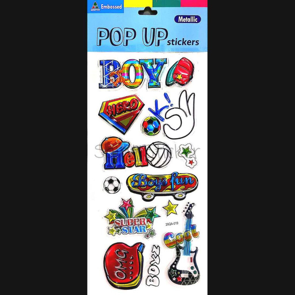 Jual Pop Up Sticker Stiker Timbul Gambar Tempel Anak Edisi Music Hip ...