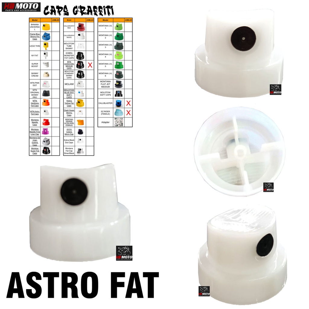 Jual Caps ASTRO FAT Grafitti spray paints /MTN ASTRO FAT CAPS/ Caps ...