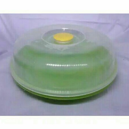 Jual Tempat Kue / Tempat Bolu /Tempat roti Bulat + tutup bening bunga ...